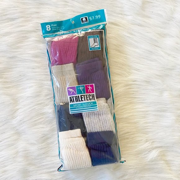 Vintage | Accessories | Vintage 8s 90s Athletech Sport Slouch Socks ...